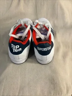 adidas | Shoes | Adidas White Sneakers With Navy Stripes And Red Lining ...